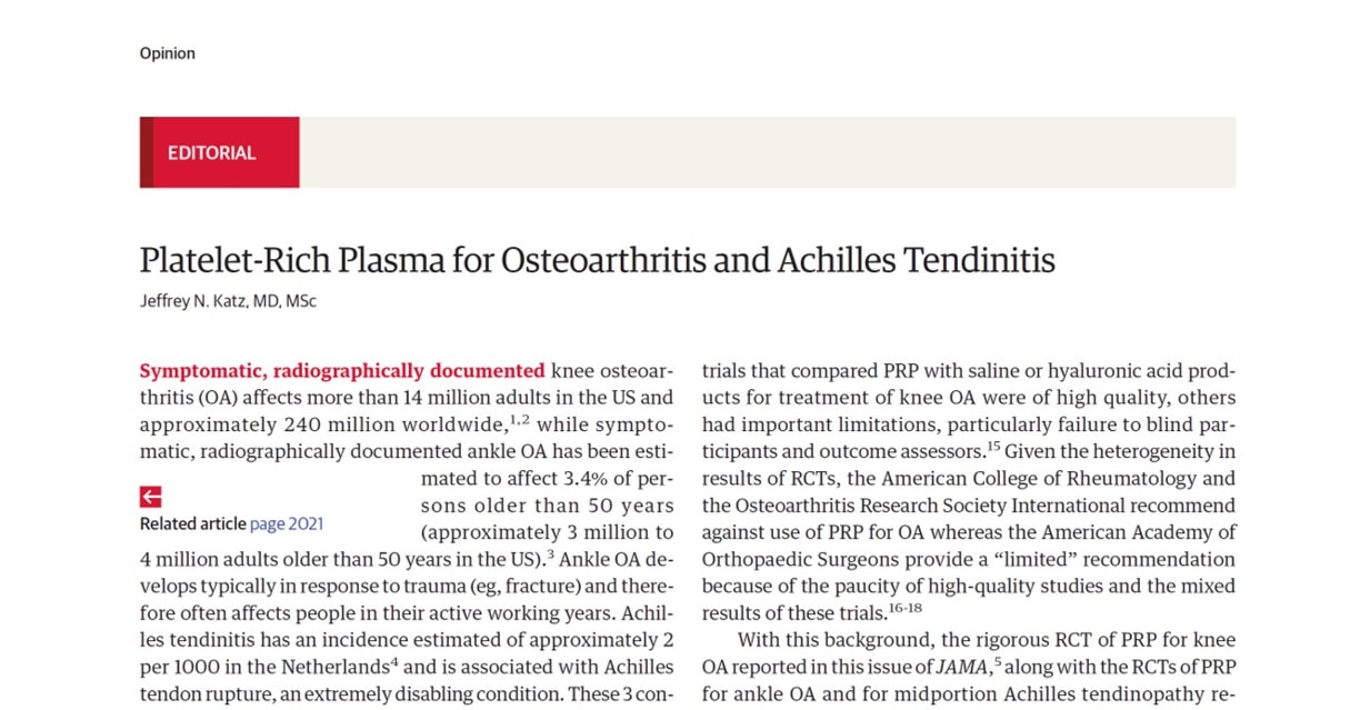 Why Bad PRP Studies Matter: The Katz PRP JAMA Editorial - Regenexx