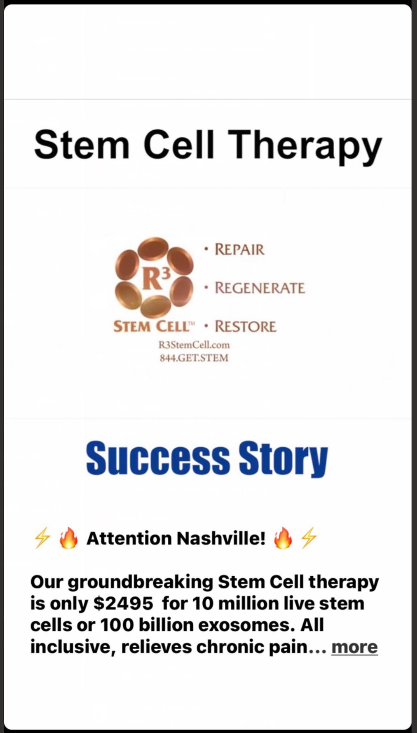 Why Is R3 Still Advertising Stem Cells for Sale? - Regenexx